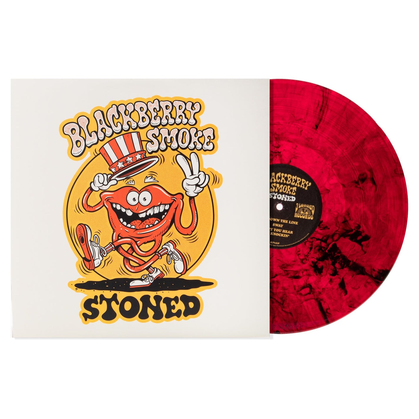 BLACKBERRY SMOKE Stoned on Limited Edition RED and BLACK Swirl ...